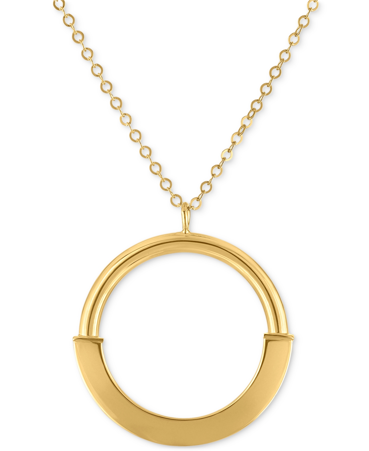 Click here for Circle 18 Pendant Necklace in 10k Yellow Gold - 10... prices