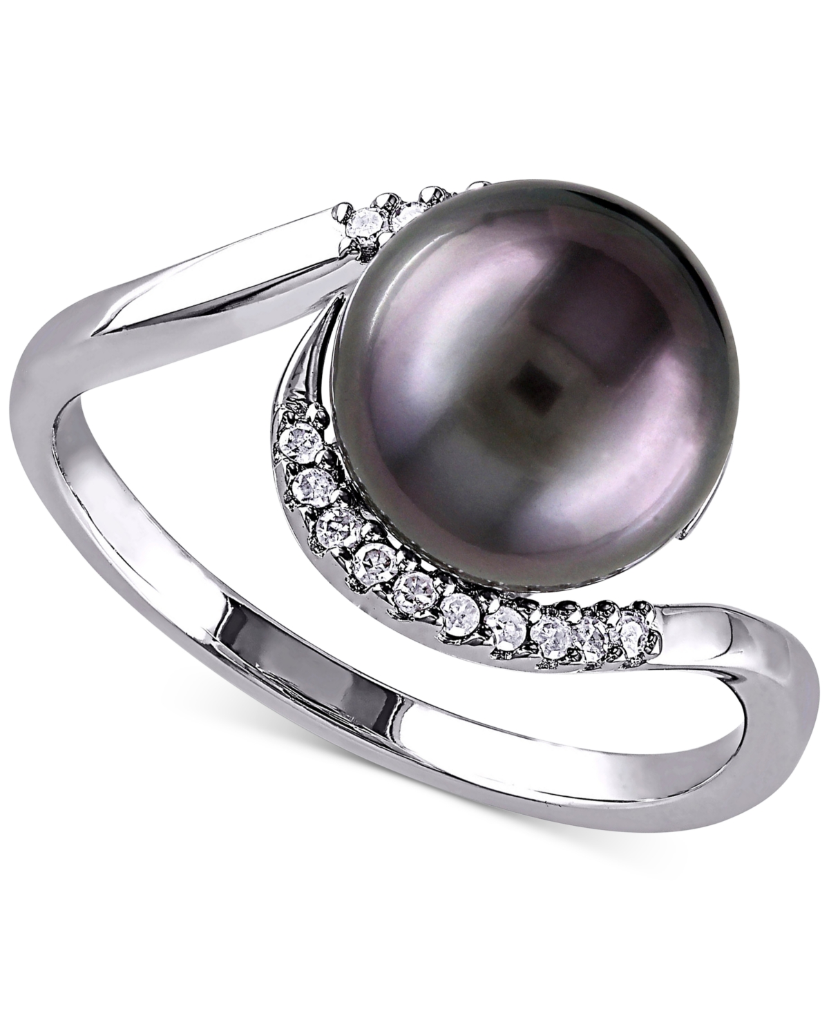 Click here for Cultured Black Tahitian Pearl (9mm) & Diamond (1/1... prices