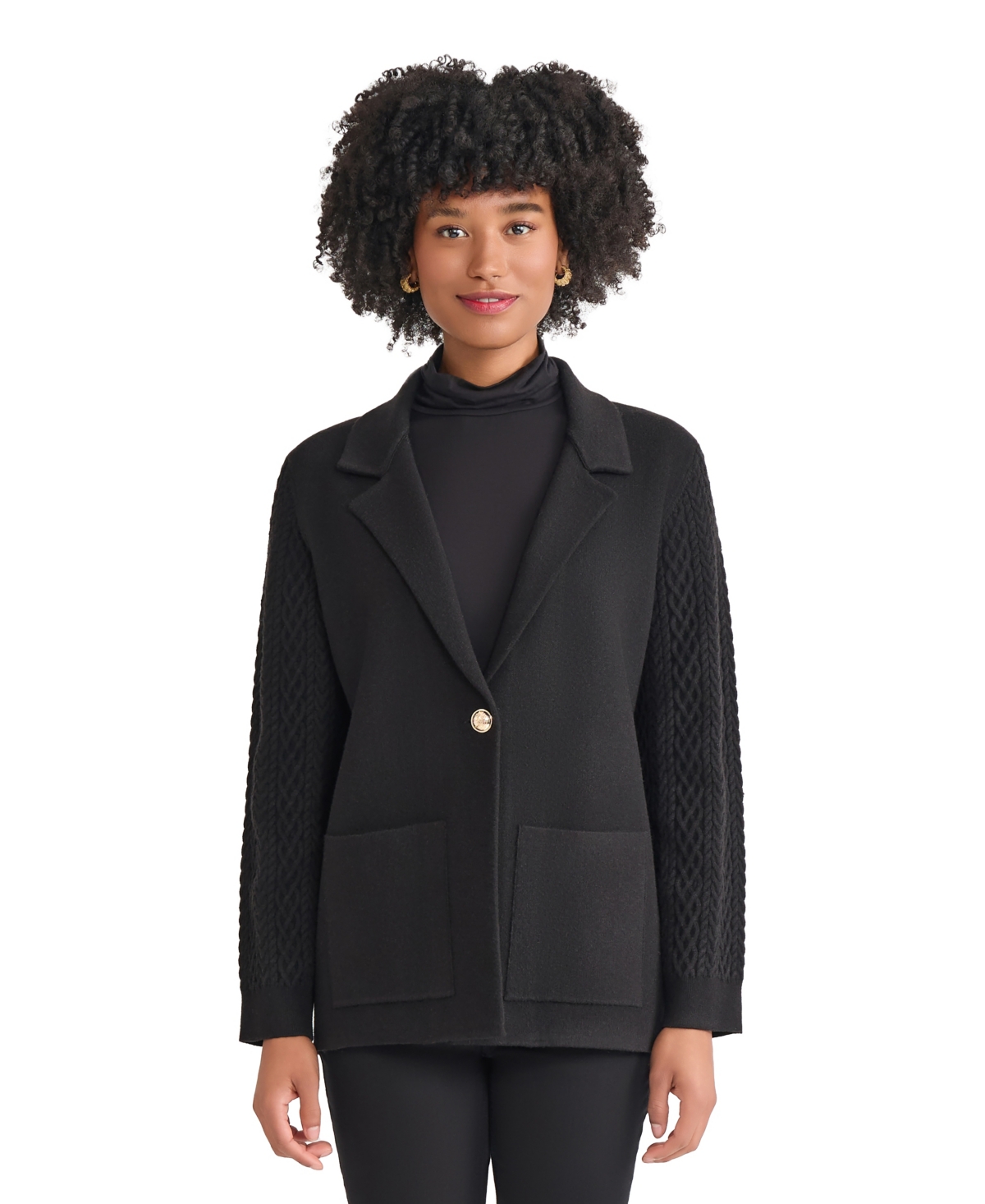 Click here for Jones New York Womens Knit Long Sleeve One-Button... prices