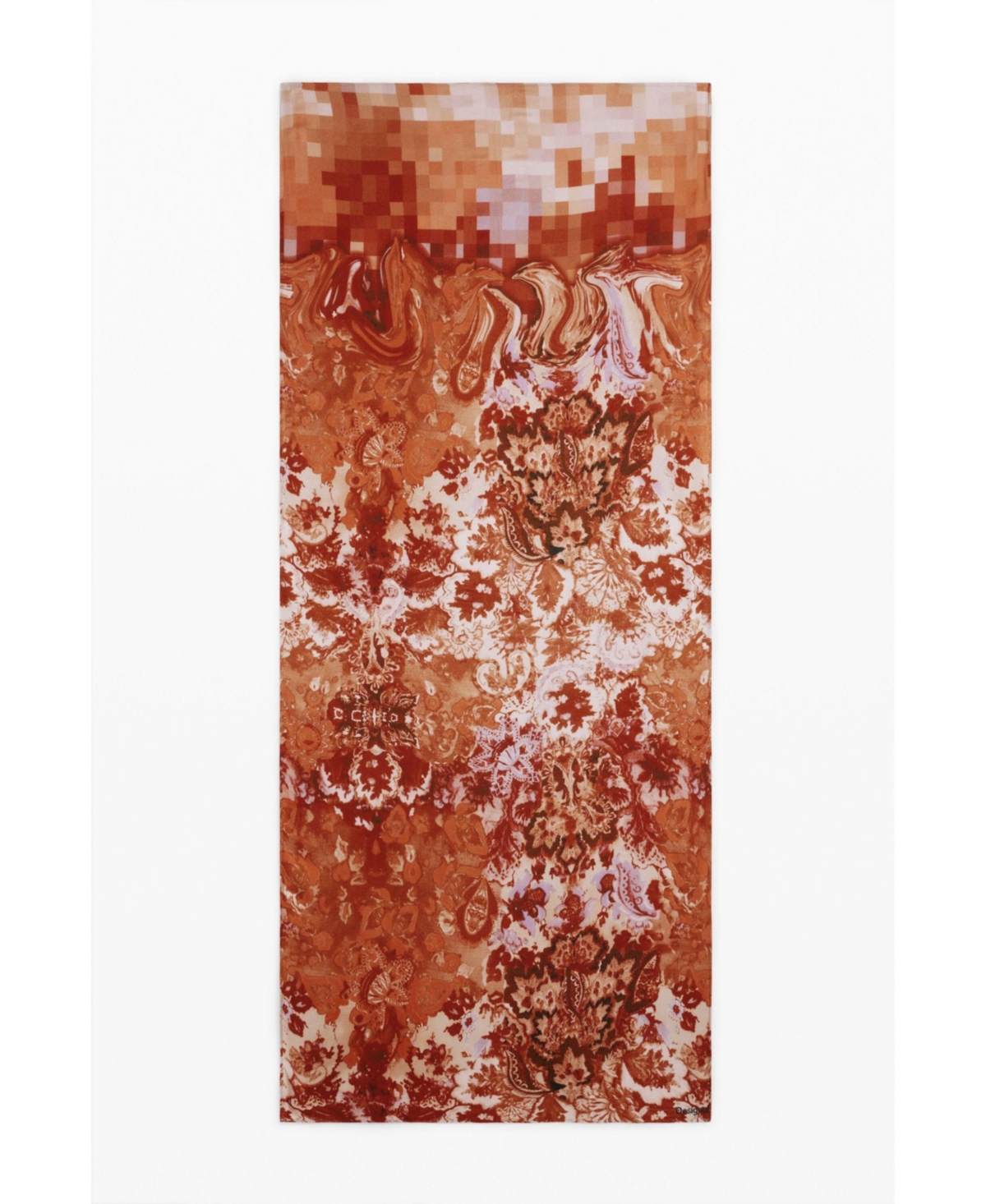 Click here for Desigual Womens Rectangular paisley scarf - Dark o... prices