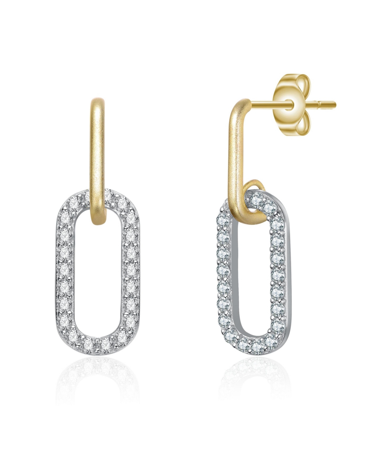 Click here for Rachel Glauber Two Tone with Clear Cubic Zirconia... prices
