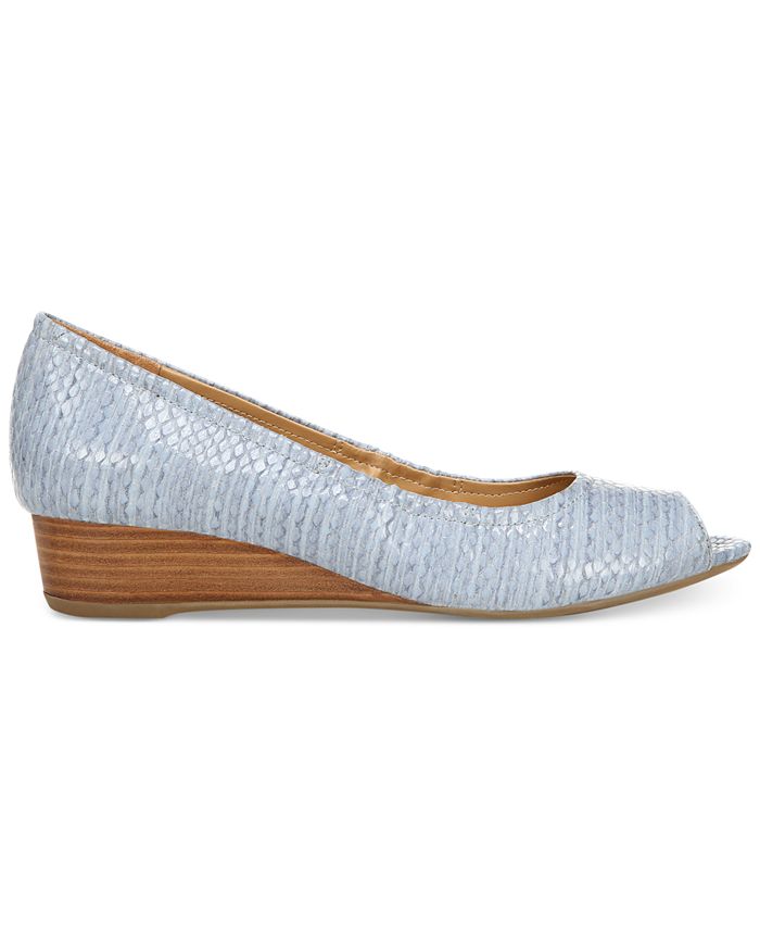 Naturalizer Contrast Peep Toe Wedges - Macy's