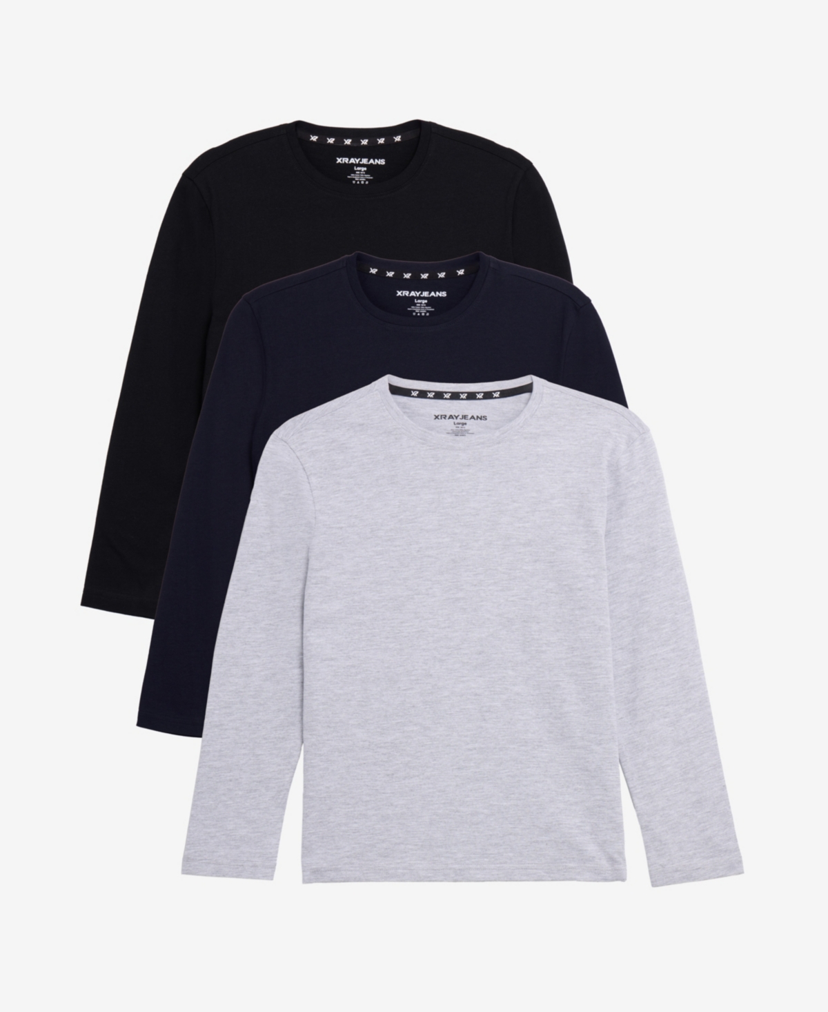 Click here for Xray 3 Pack Kids And Boys Basic Long Sleeve Crewne... prices