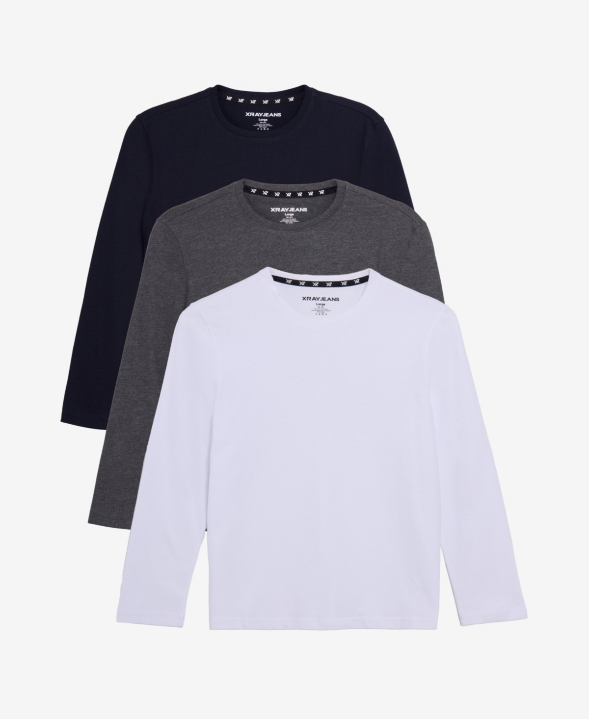 Click here for Xray 3 Pack Kids And Boys Basic Long Sleeve Crewne... prices