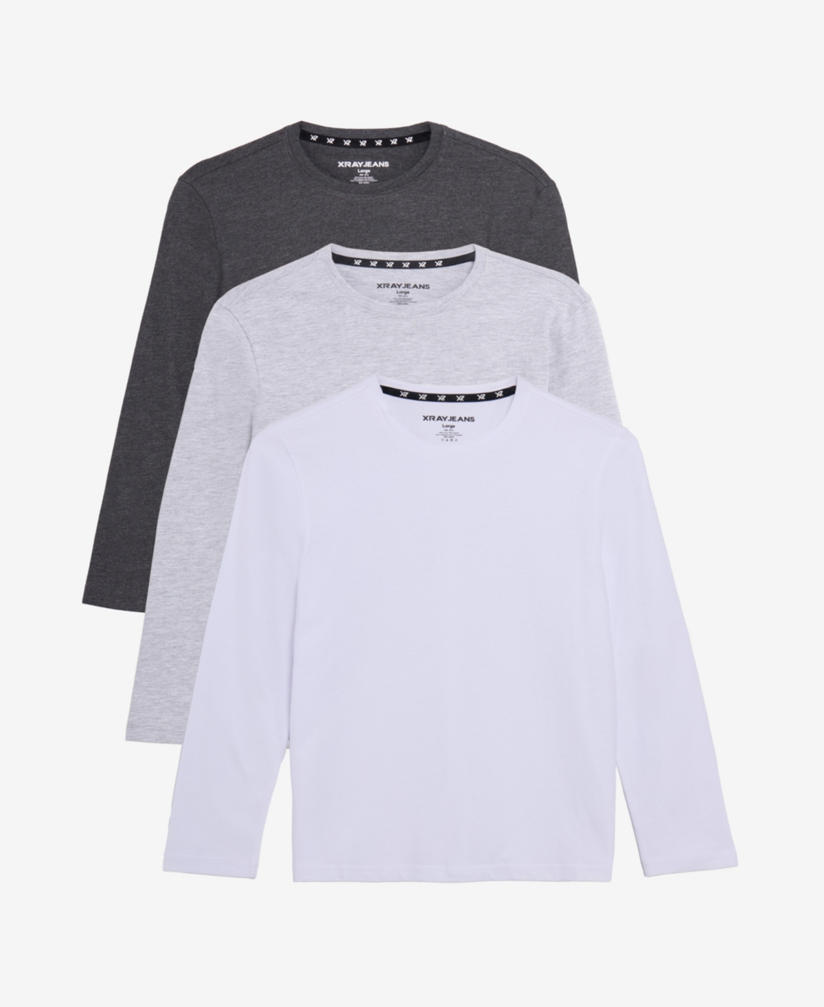 Click here for Xray 3 Pack Kids And Boys Basic Long Sleeve Crewne... prices