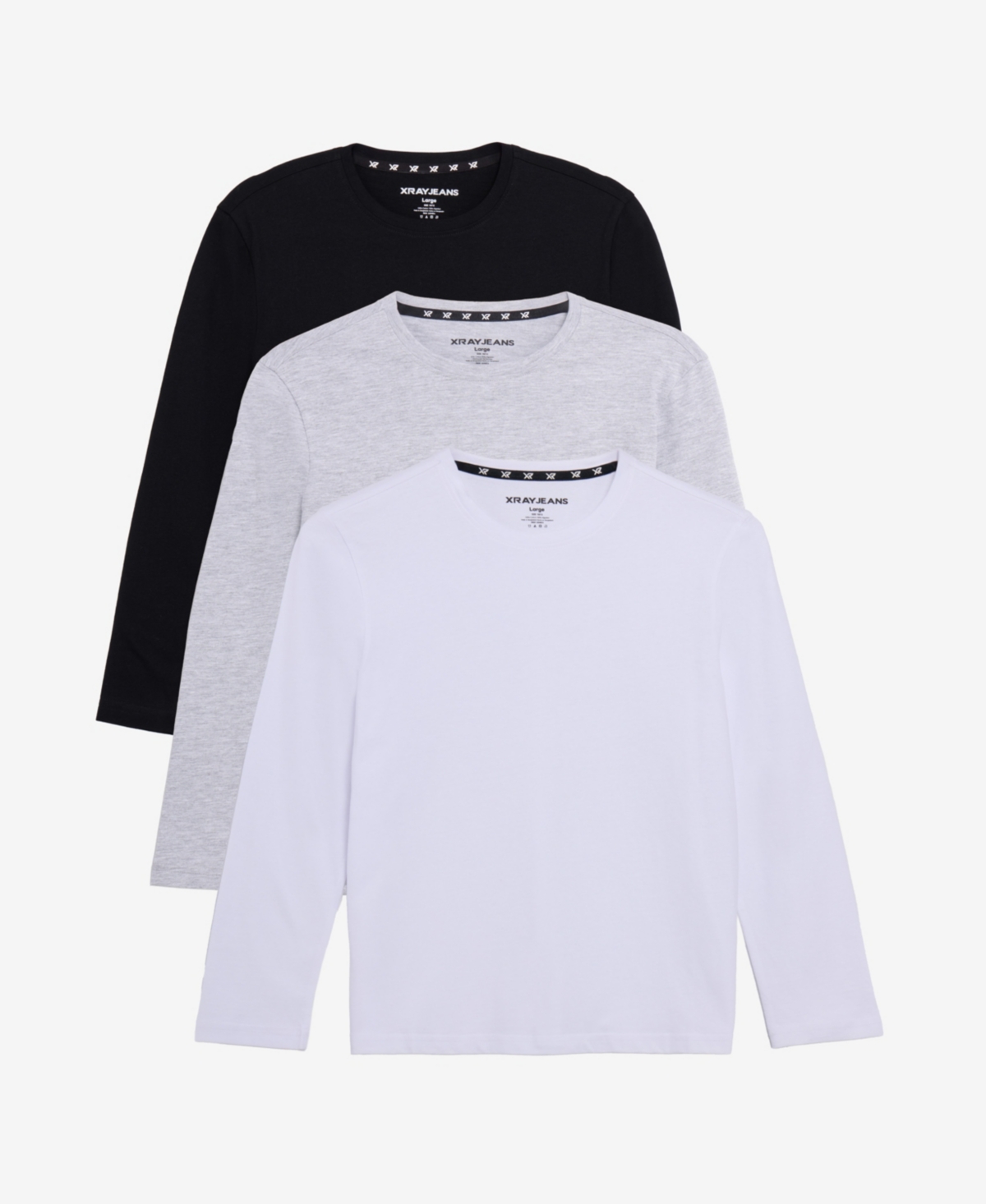 Click here for Xray 3 Pack Kids And Boys Basic Long Sleeve Crewne... prices