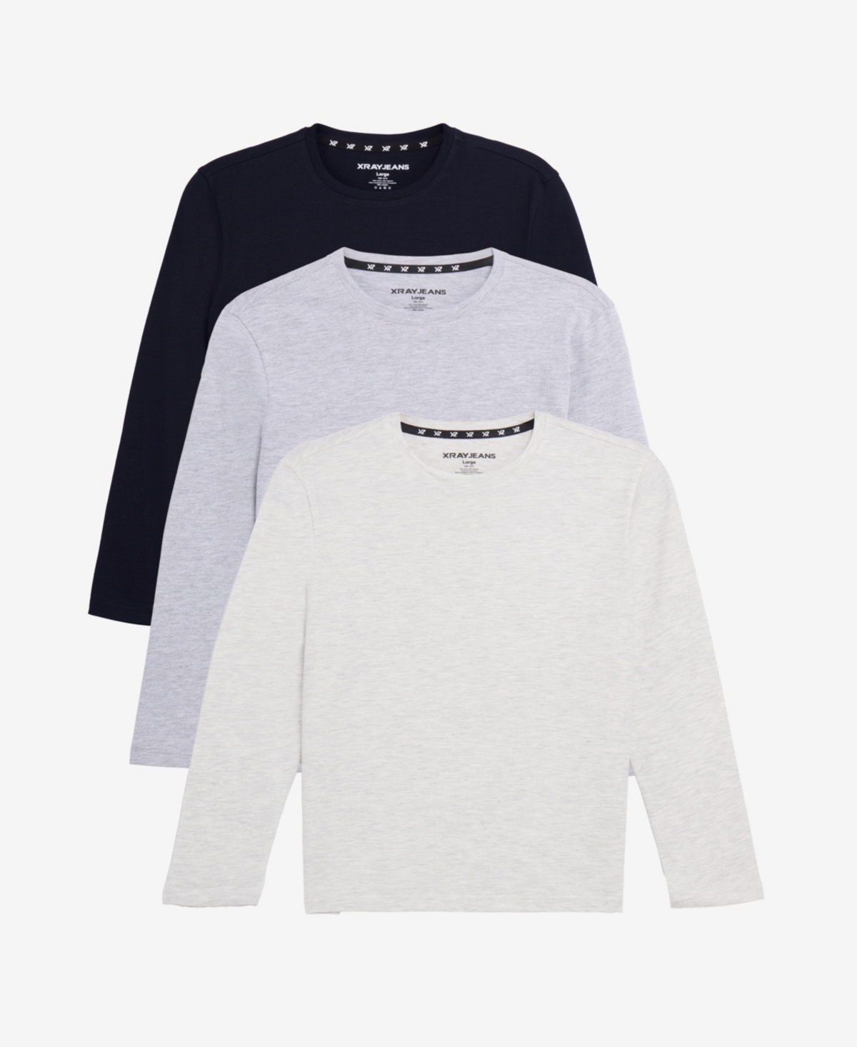 Click here for Xray 3 Pack Kids And Boys Basic Long Sleeve Crewne... prices