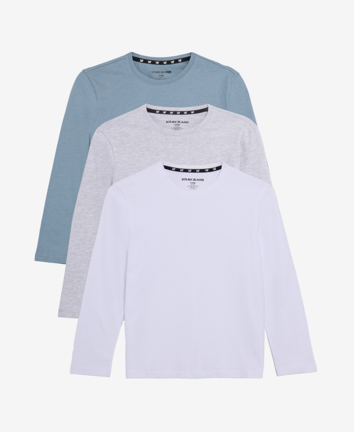 Click here for Xray 3 Pack Kids And Boys Basic Long Sleeve Crewne... prices