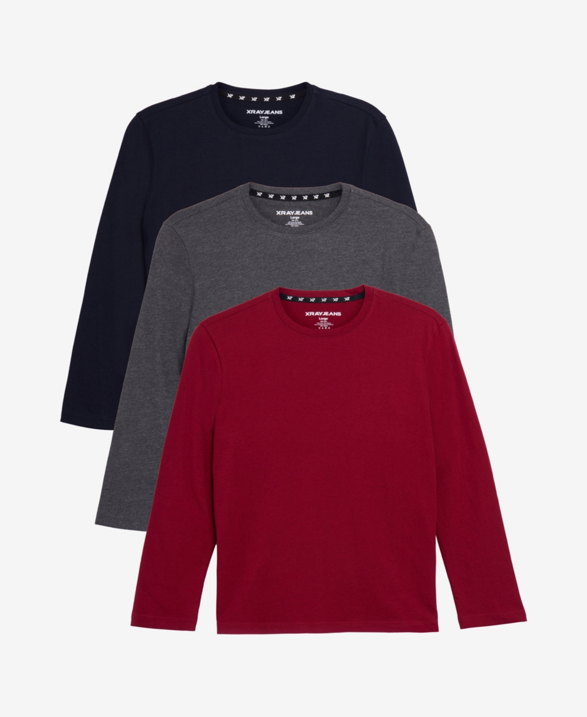 Click here for Xray 3 Pack Kids And Boys Basic Long Sleeve Crewne... prices