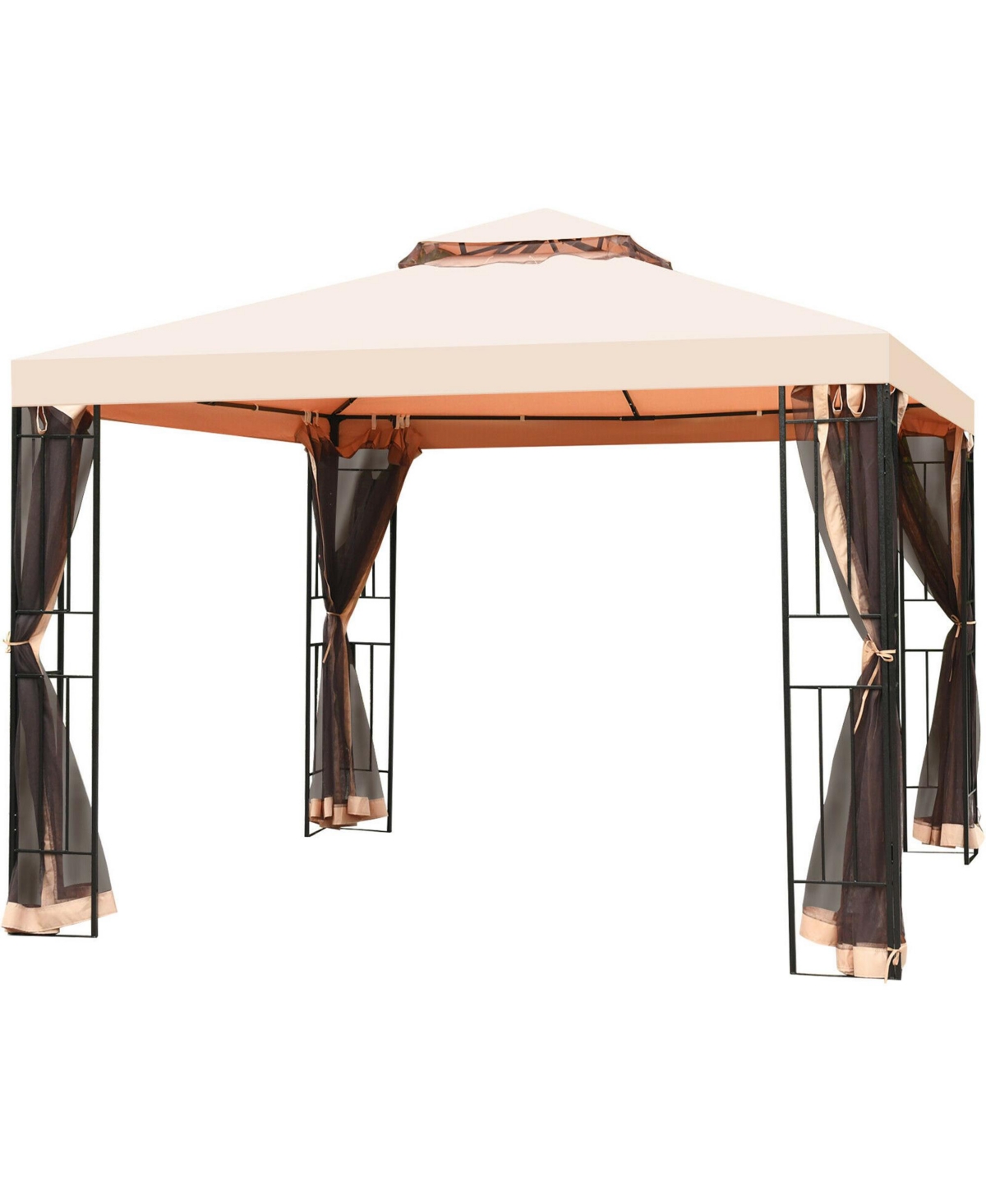 Click here for Gymax 10x10ft Metal Gazebo W/ Mosquito Netting Can... prices