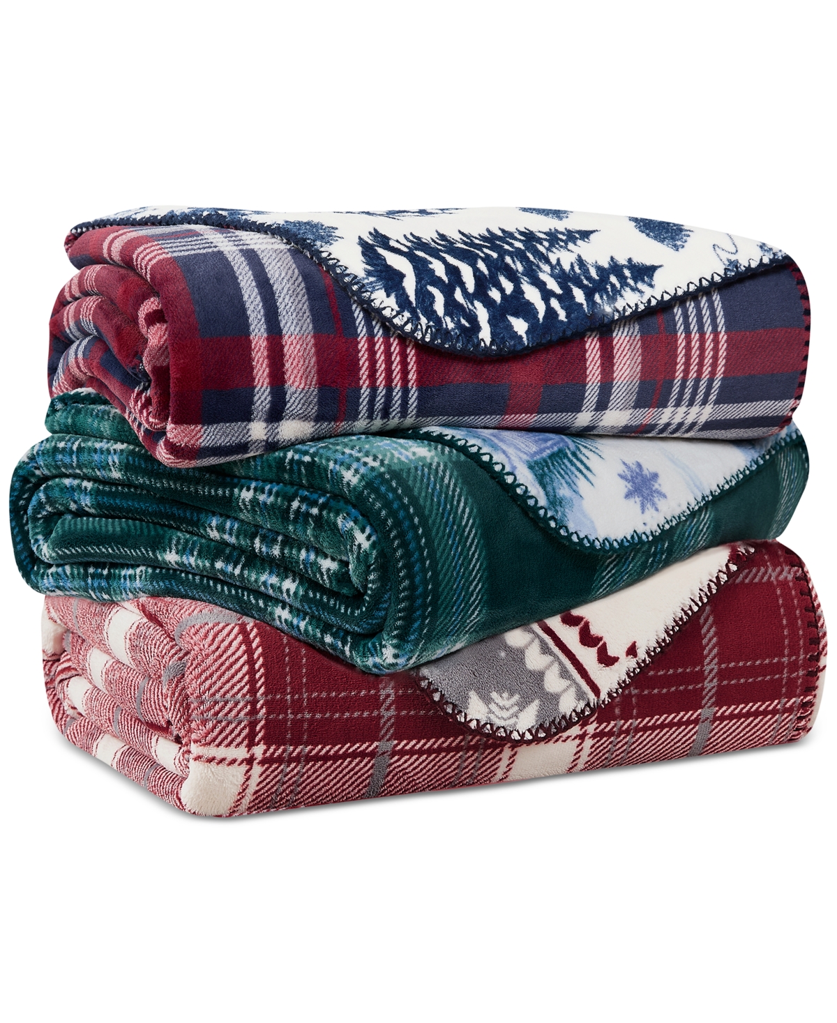Click here for Weatherproof Reversible Plaid Throw  50 x 70 - Nav... prices