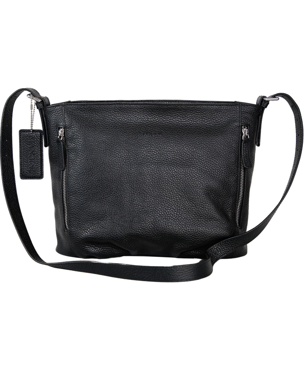 Click here for Mancini Mila Mini Zipper Hobo Bag - Black prices