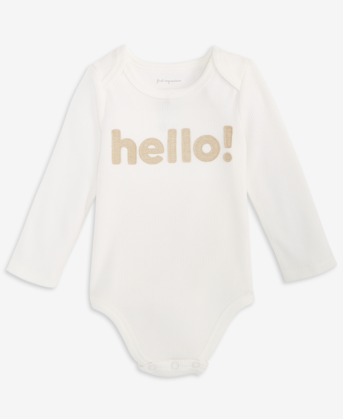 Click here for First Impressions Baby Hello Long-Sleeve Bodysuit... prices
