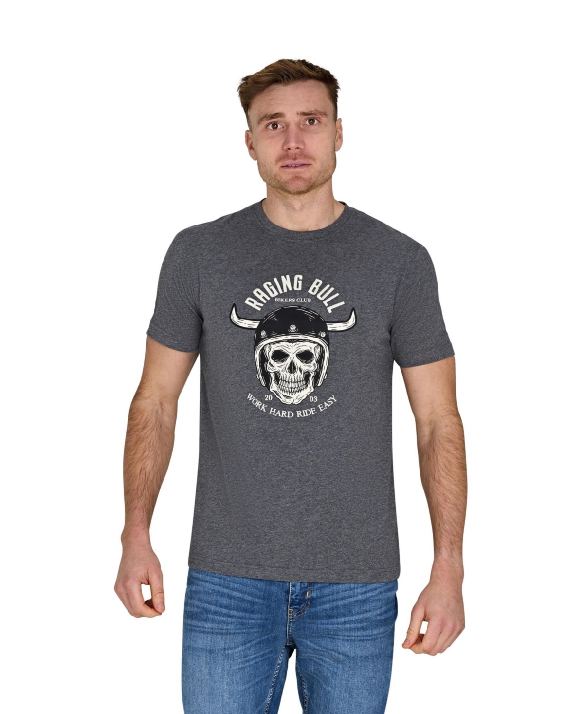Click here for Raging Bull Work Hard Ride Easy T-Shirt - Charcoal prices