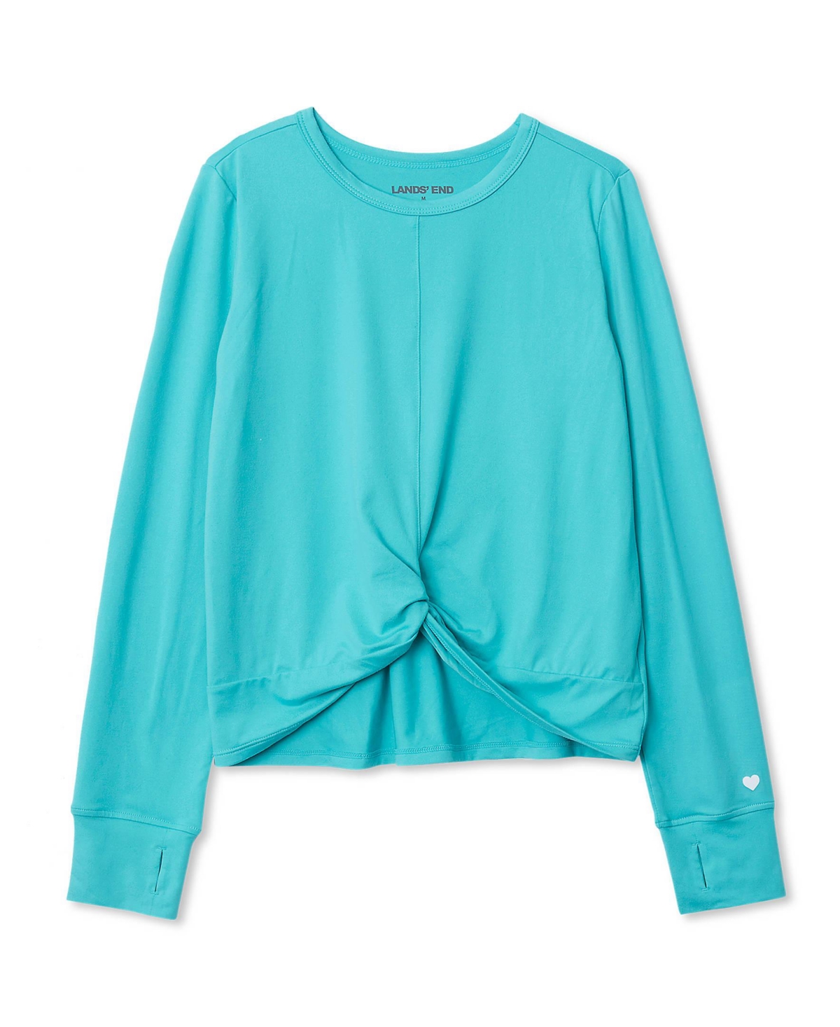 Click here for Lands End Girls Active Long Sleeve Twist Top - Bal... prices