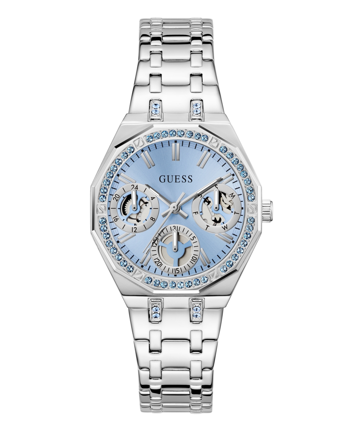 Click here for Guess Womens Silver Tone Multi-function Watch  36m... prices
