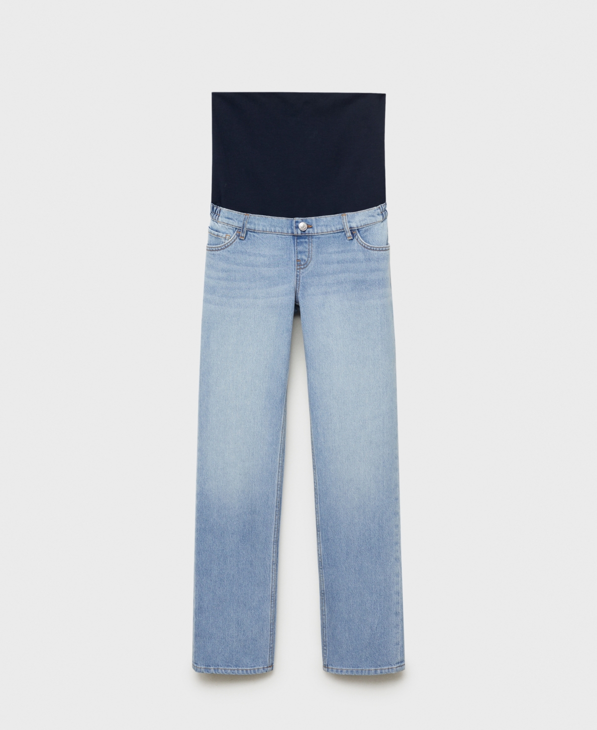 Click here for Mango Womens Maternity Straight Jeans - Medium Blu... prices