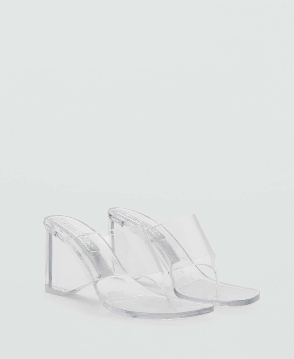 Click here for Mango Womens Transparent Vinyl Wedge Sandals - Whi... prices