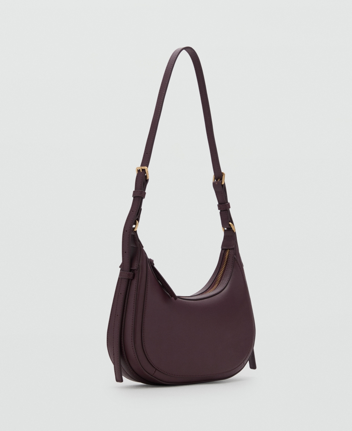 Click here for Mango Womens Oval Shoulder Bag - Burgundy prices