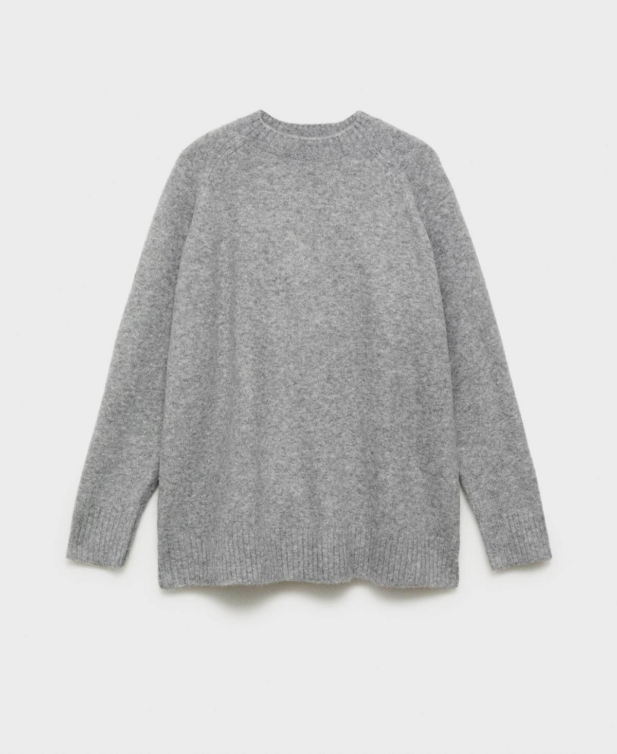 Click here for Mango Womens Round-Neck Knitted Sweater - Gray prices