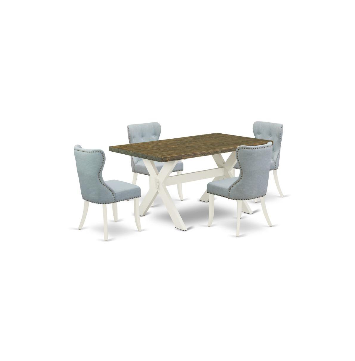 Click here for East West Furniture 5-Piece Modern Dining Table Se... prices