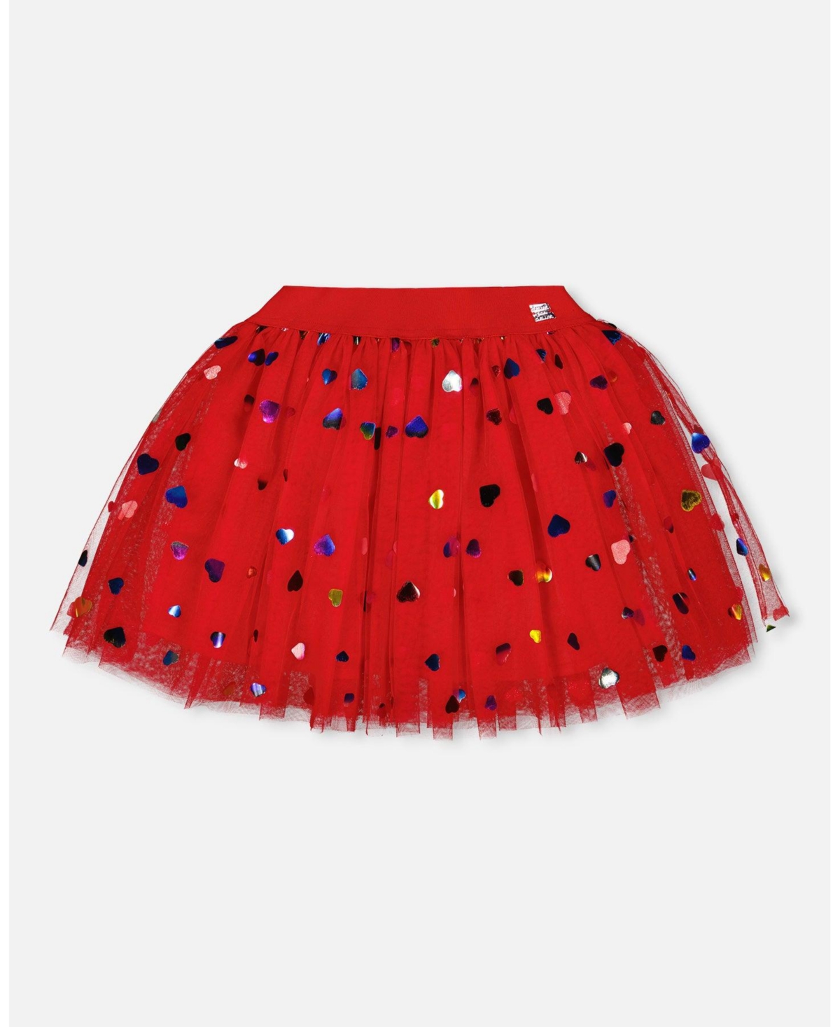 Click here for Deux par Deux Girl Tulle Skirt Red with Iridescent... prices