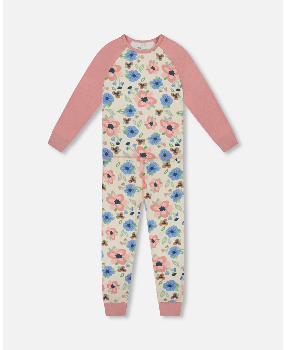 Click here for Deux par Deux Girl Cotton Two-Piece Pajamas Off-Wh... prices