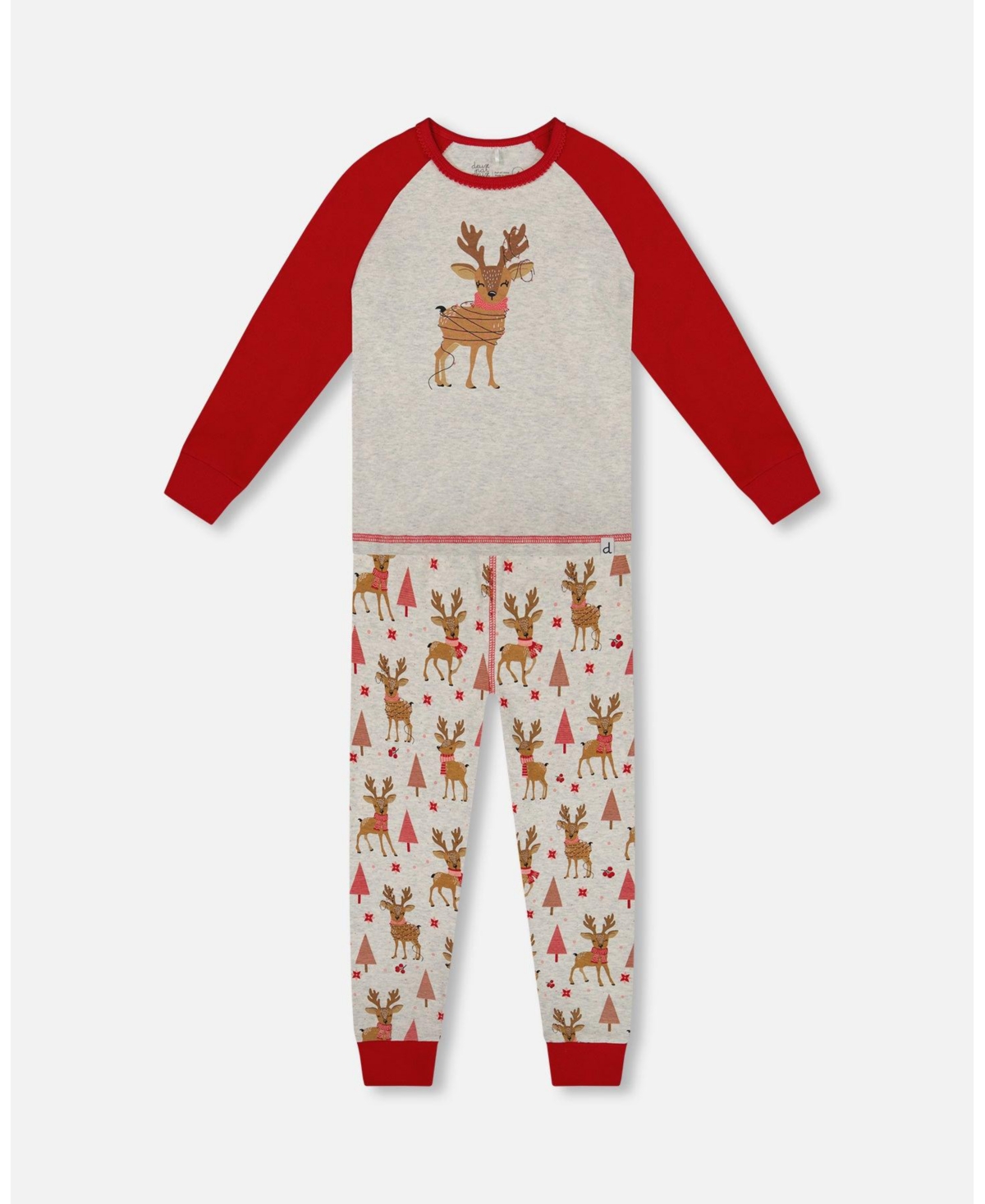 Click here for Deux par Deux Girl Cotton Two-Piece Pajamas Beige... prices
