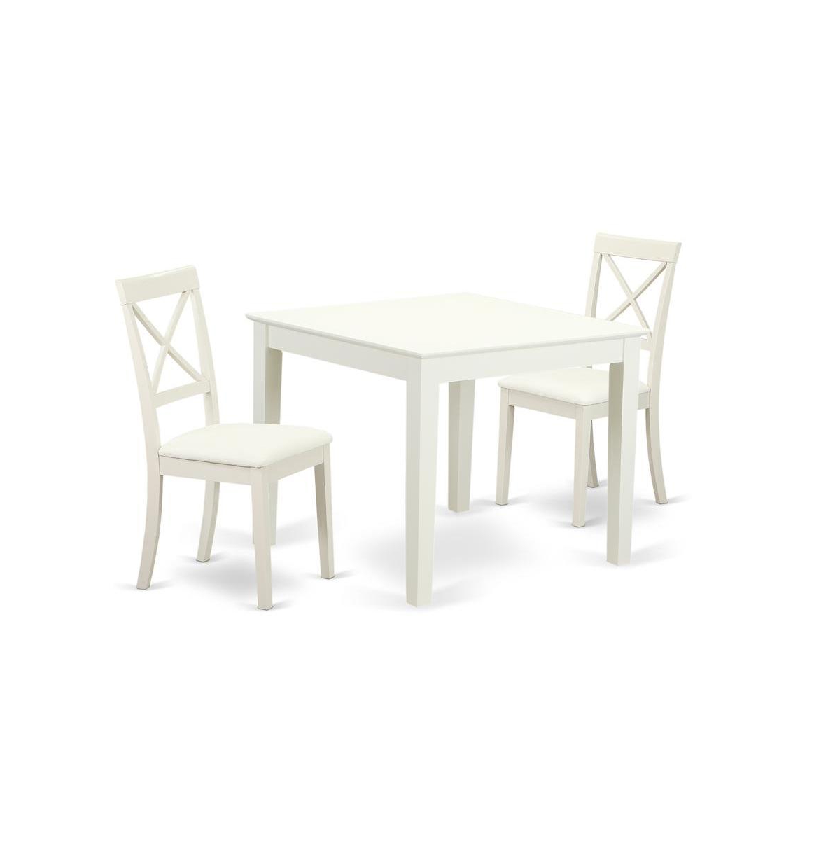 Click here for East West Furniture Dining Room Set Linen White -... prices