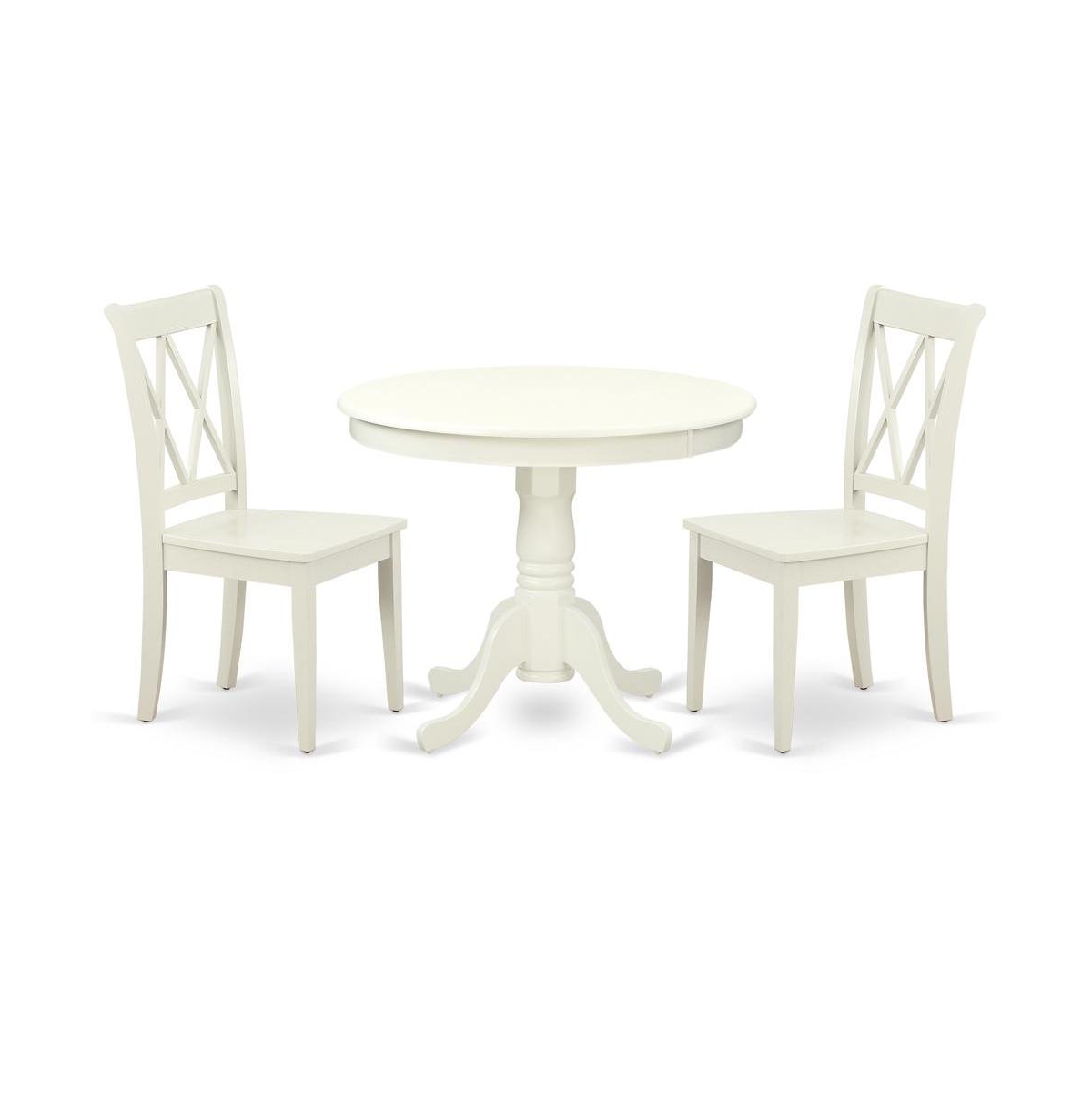 Click here for East West Furniture Dining Room Set Linen White -... prices