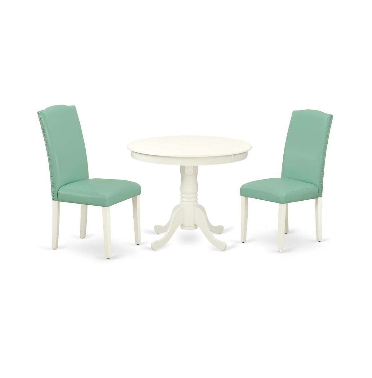 Click here for East West Furniture Dining Room Set Linen White -... prices