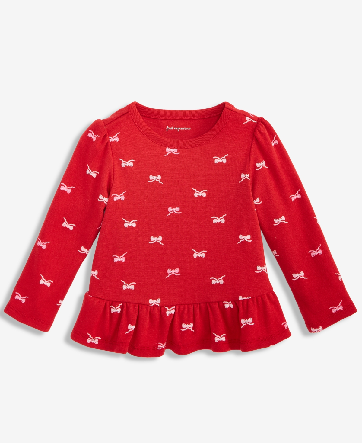 Click here for First Impressions Baby Girls Long-Sleeve Fun Bows-... prices