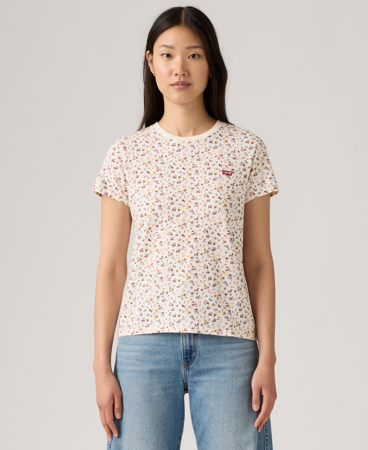 Click here for Levis Womens The Perfect Crewneck Cotton T-Shirt -... prices