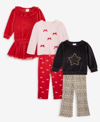 Click here for First Impressions Baby Girls Velour Tops Bows T Sh... prices