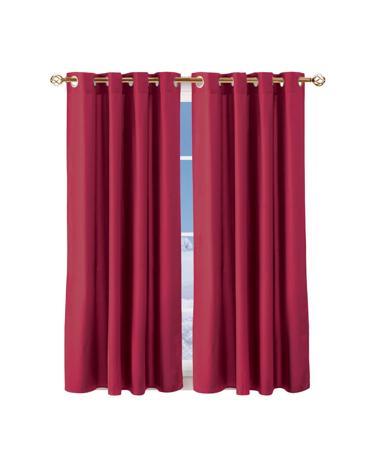 Click here for Glasgow Solid Color Grommet Top Curtain Panel - Re... prices