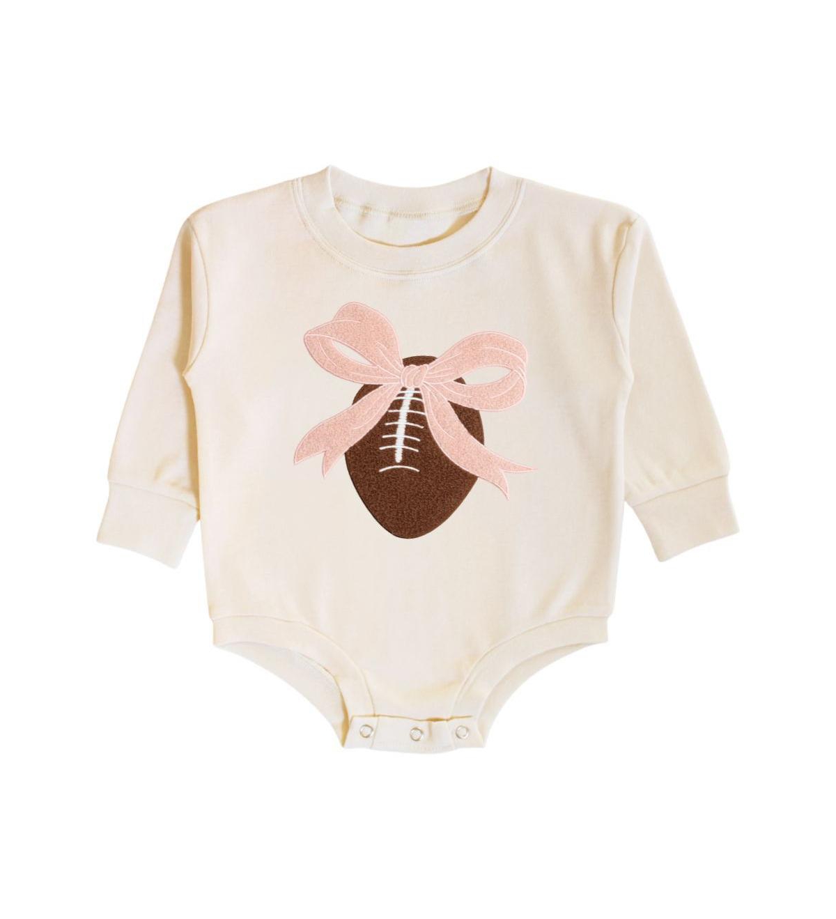 Click here for Sweet Wink Baby Girl Coquette Football Patch Long... prices
