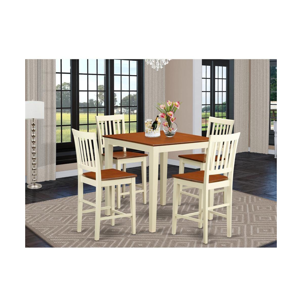 Click here for East West Furniture 5 Pc Counter height Table-Squa... prices