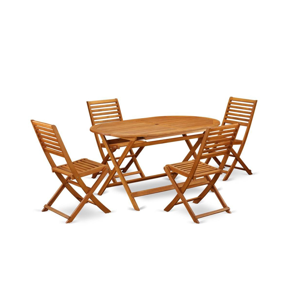 Click here for East West Furniture Wooden Patio Set Natural Oil -... prices
