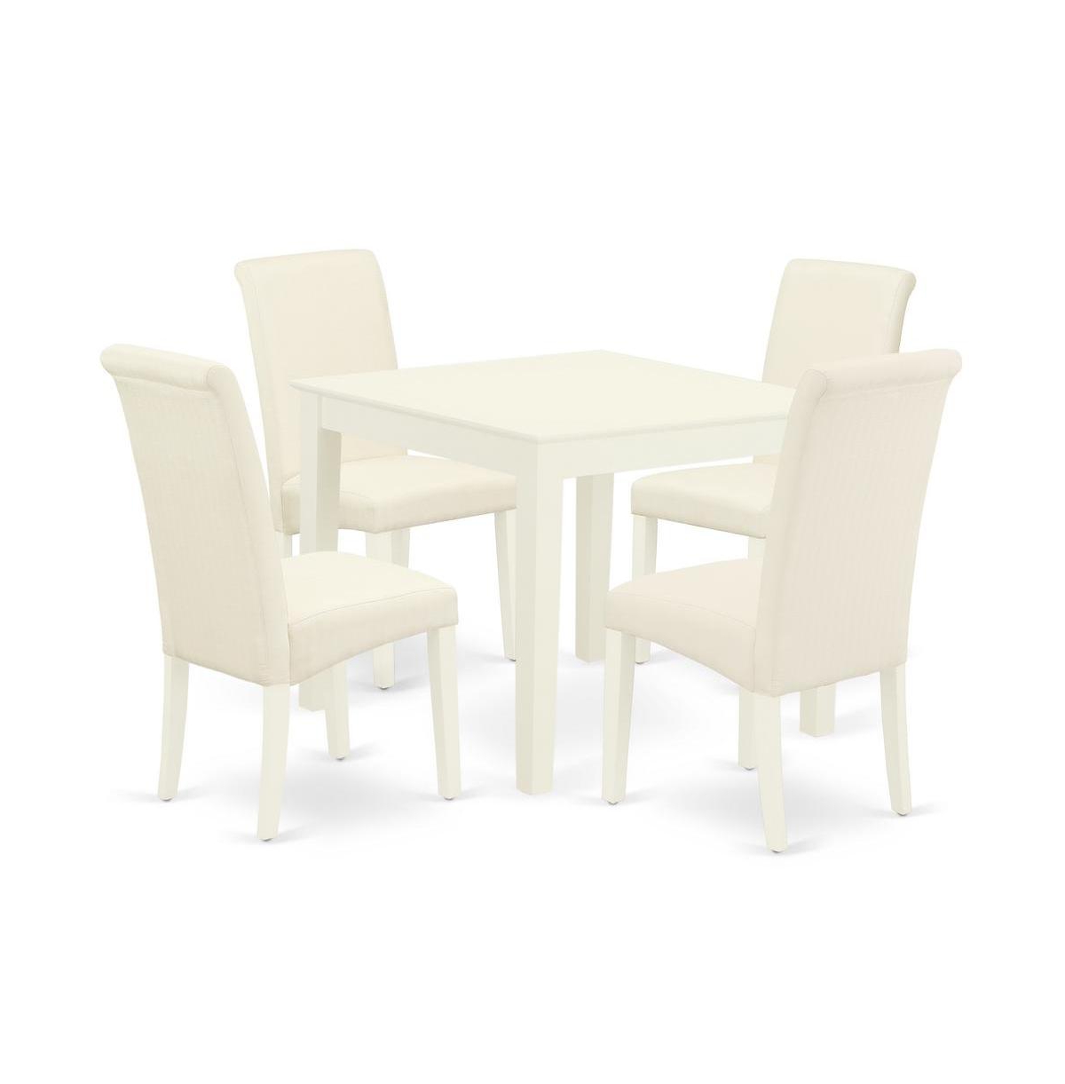 Click here for East West Furniture Dining Room Set Linen White -... prices