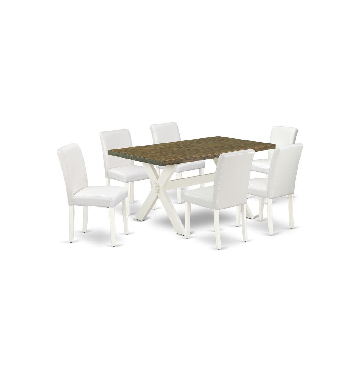 Click here for East West Furniture 7-Piece Modern Rectangular Din... prices