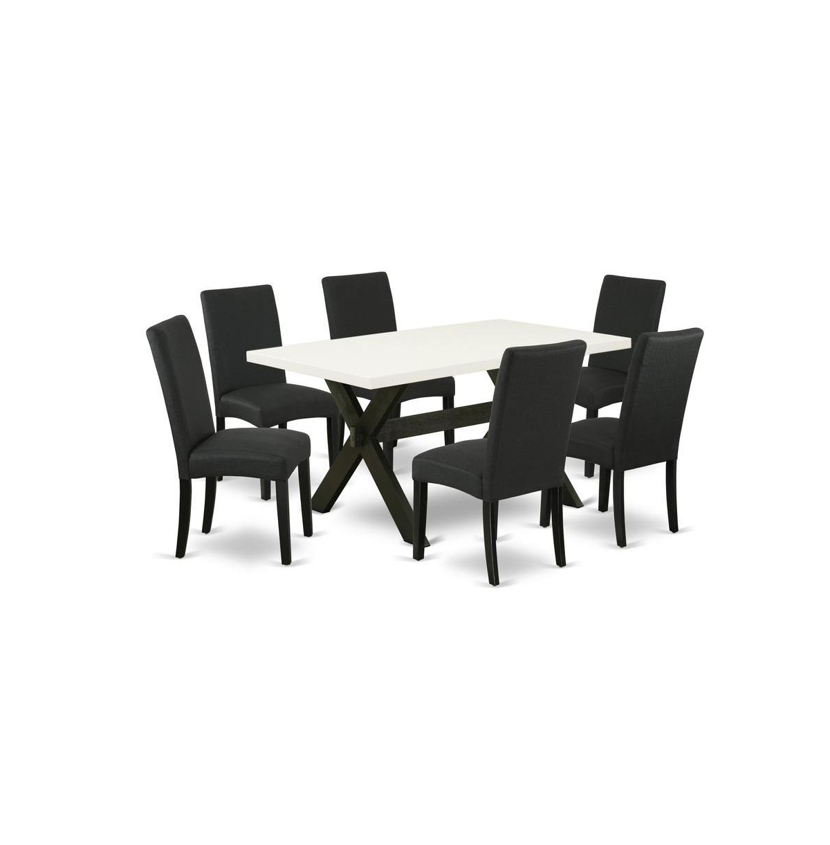 Click here for East West Furniture 7-Piece Dining Room Table Set-... prices