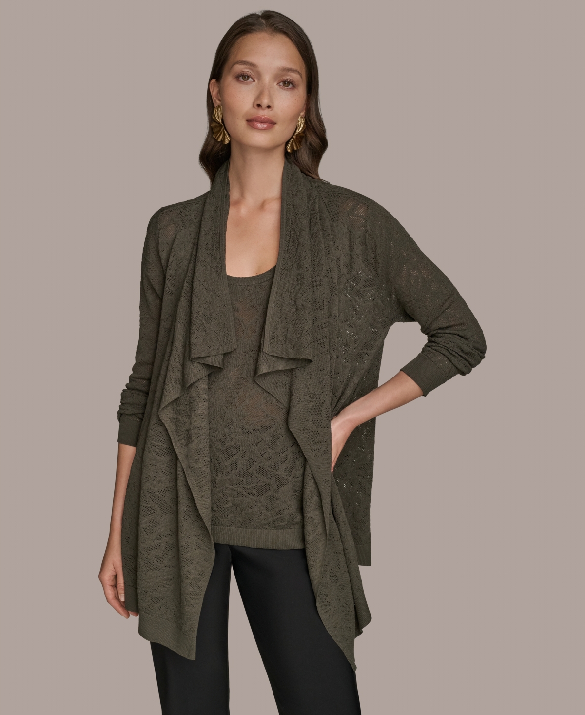 Click here for Donna Karan New York Womens Long-Sleeve Open Angle... prices