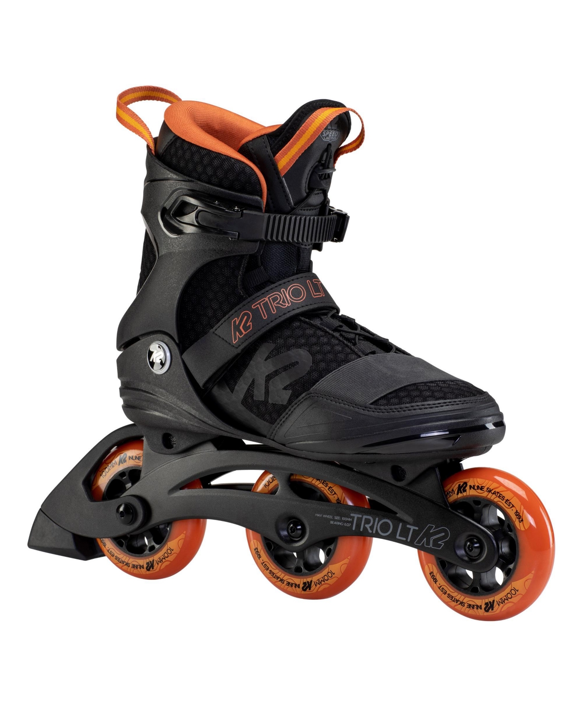 Click here for K2 Trio Lt 100 Black Orange Mens Urban Inline Skat... prices