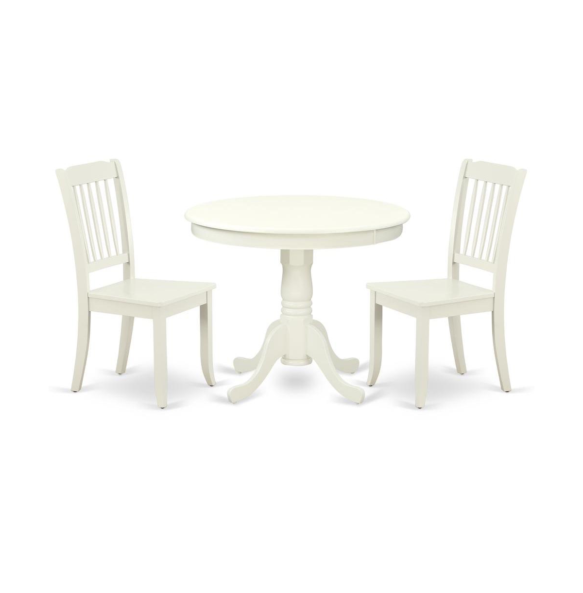 Click here for East West Furniture Dining Room Set Linen White -... prices