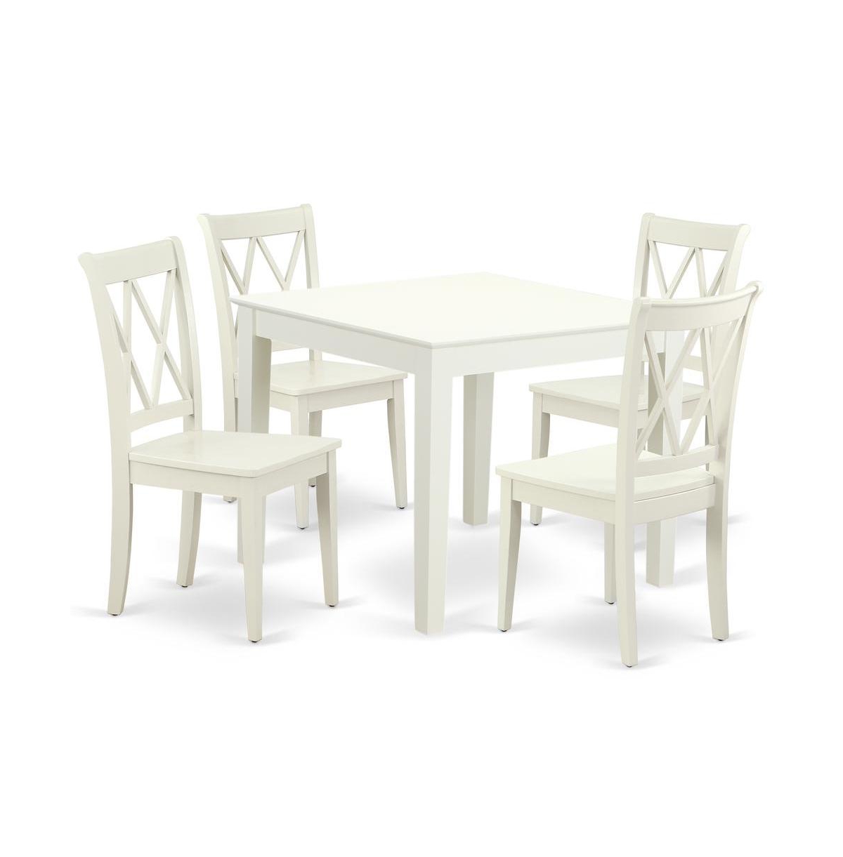 Click here for East West Furniture Dining Room Set Linen White -... prices