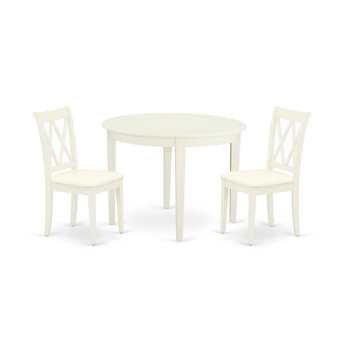 Click here for East West Furniture Dining Room Set Linen White -... prices