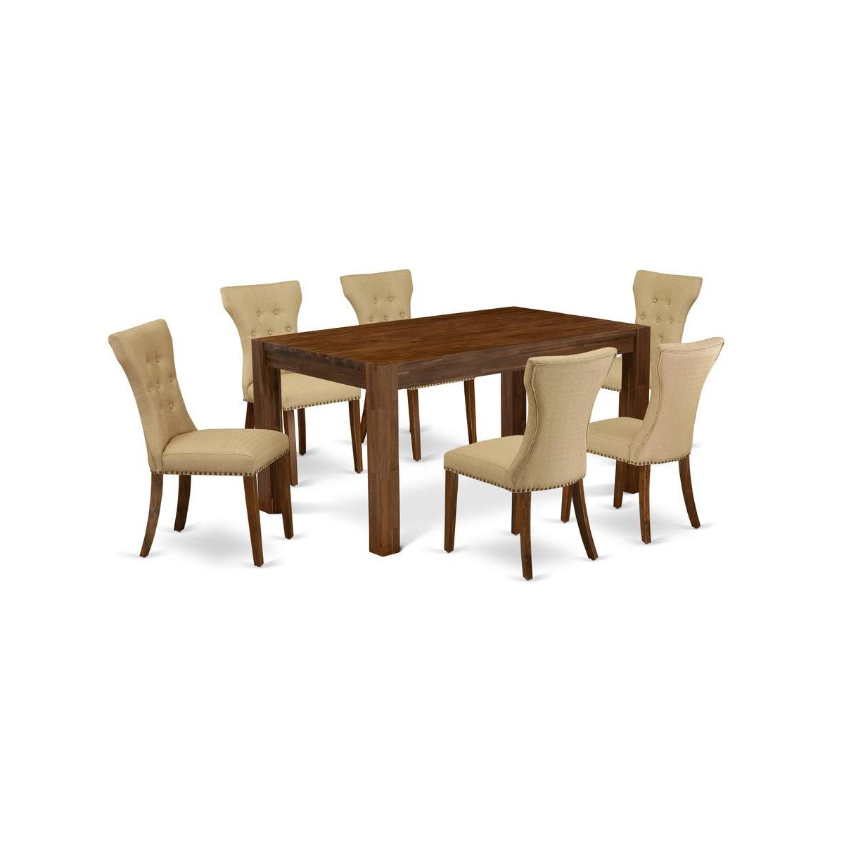 Click here for East West Furniture 7-Piece Dining Room Set- 6 Par... prices