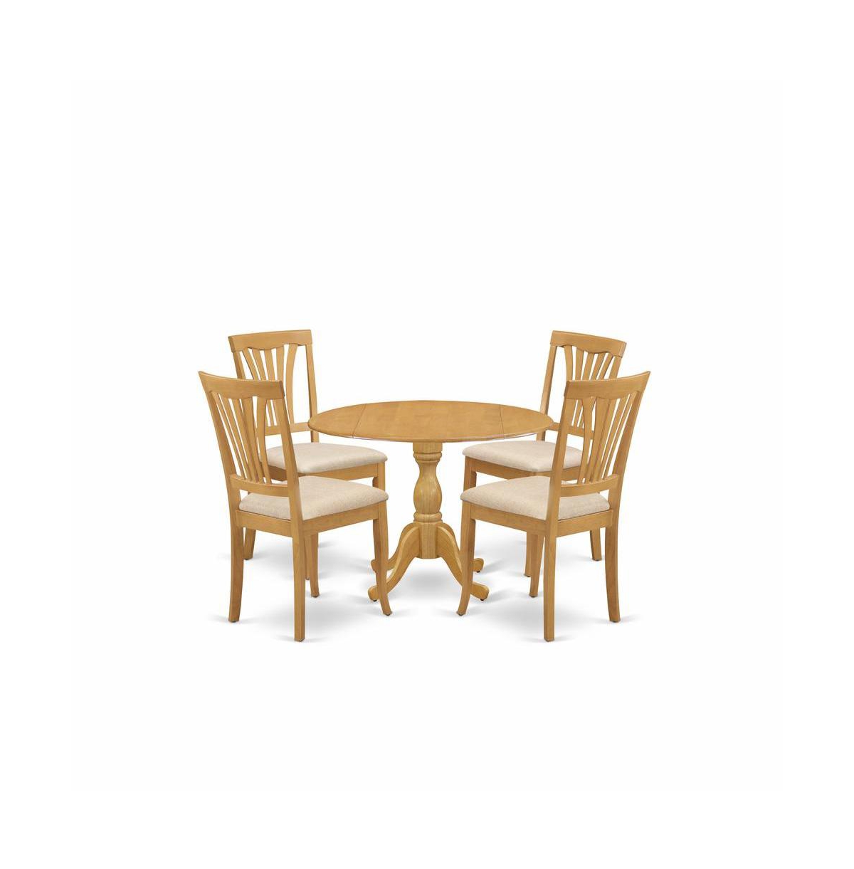 Click here for East West Furniture 5 Piece Dining Room Set - Oak... prices