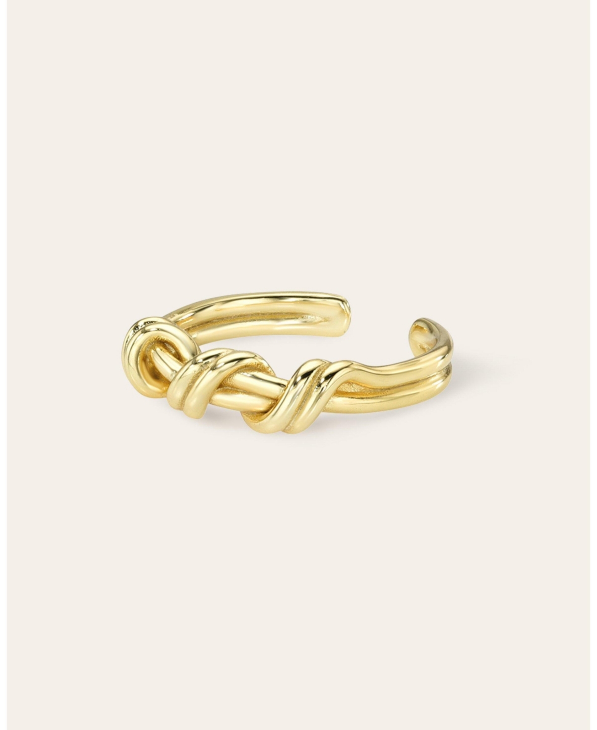 Click here for Zoe Lev Braided Twist Ring - Yellow gold vermeil prices