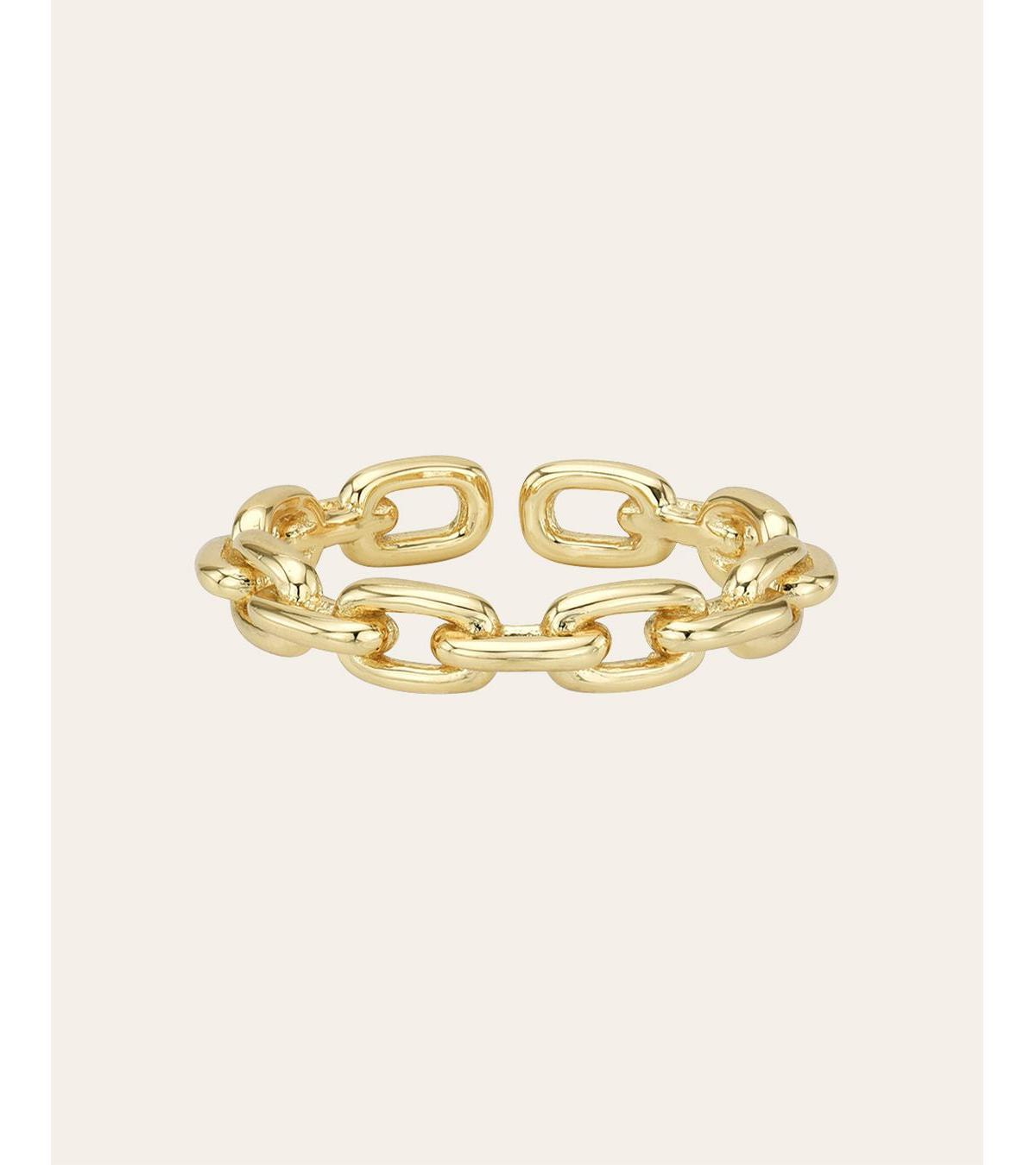 Click here for Zoe Lev Chain Link Ring - Yellow gold vermeil prices